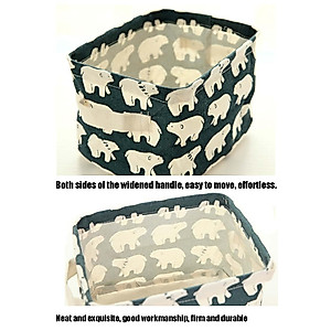 Kamuavni Fabric Basket Mini Storage Basket 4 Pack Small Canvas Baskets Desk Storage Organizer For Keys Small Baket For Organizing 7.9"×6.3"×5.5"- 4 pack