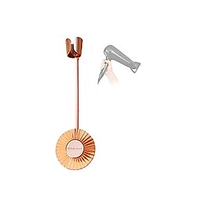 HZWZ Wall-mounted hole-free adjustable universal hair dryer bracket, free hands, hair dryer storage rack, wall-mounted hair dryer lazy bracket tool-free installation