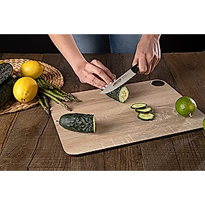 ARCOS Kitchen Knife 6 Inch Stainless Steel. Professional Kitchen Knife for Peeling Fruits and Vegetables. Ergonomic Polyoxymethylene Handle and 150mm Blade. Series Maitre. Color Black