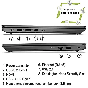 Lenovo 2023 V15 G3 15.6" FHD Business Laptop Computer, 12th Gen Intel 10 Cores i5-1235U (Beat i7-1195G7), 16GB DDR4 RAM, 512GB PCIe SSD, 802.11AC WiFi, Bluetooth 5.1, Windows 11 Pro, AZ-XUT Cable
