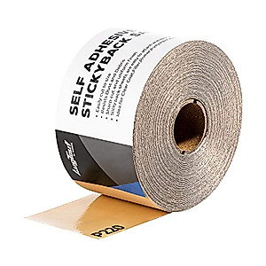 Augtouf 220 Grit Sandpaper Roll, 2-3/4" Wide 20 Yard Longboard Self Adhesive PSA Stickyback Sand Paper for Woodworking, Metal, Plastic, Automotive, Sanding Blocks