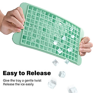 Mini Ice Cube Tray for Freezer: FDDBI Small Ice Trays for Freezer with Bin - 135×4PCS Easy Release Nugget Ice Tray - Crushed Ice Tray with Container