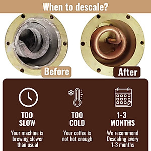 Coffee Machine Descaling Solution - Made in the USA - 2 Uses Per Bottle - Universal Cleaning Descaler for Keurig Coffee Machines, Nespresso, Breville, Delonghi All Single Use Coffee Maker - Pack of 2