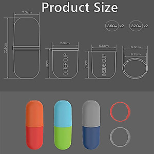 N/W Toothbrush Case Portable Travel Capsule Toothbrush Cup Holder Creative Four in One Plastic Toothbrushes Organizer High-capacity for Trips Home Business Use, Black