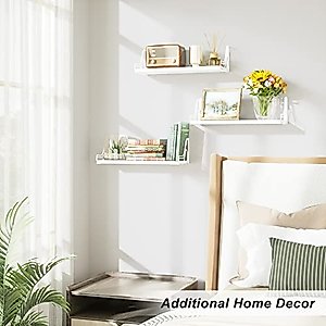 SRIWATANA U Shelves Wall Mounted Set of 3 and Large Floating Shelves Set of 3 （Contains 2 Items）