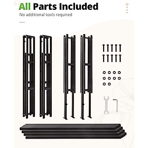 TATAGO King Box Spring 5 Inch Metal Box Spring King Size, King Box Spring Only, Low Profile Box Spring King with Cover, Heavy Duty Mattress Foundation/Bed Base, Easy Assembly, Noise Free, Non-Slip