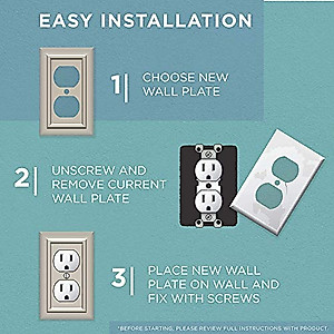Franklin Brass W35266-PW-C Classic Beadboard Single Wall Plate, Duplex