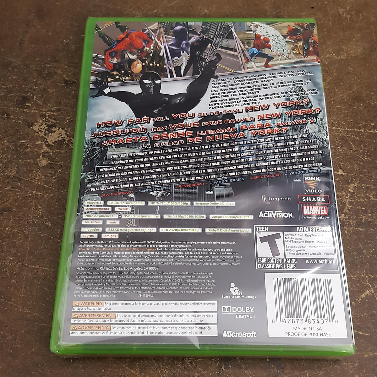 Spider-Man: Web of Shadows - Xbox 360