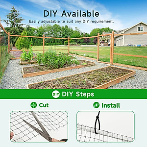 GreatBuddy Garden Netting, 7 x 100ft Deer Netting Anti Birds, Squirrels or Other Animals, Perfect for Garden Plants Fruit Trees Vegetables Protection, Heavy Duty and Reusable