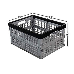 Eagrye 30 Quart Collapsible Storage Bins, Folding Storage Crates, Set of 3