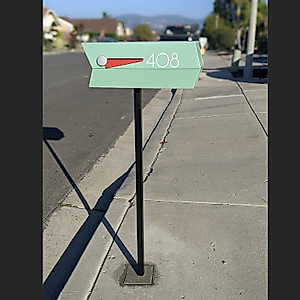 modbox USA Modern Mailbox Address Numbers in Chalet Style Font, Custom Cut to Order, Set of 2 (Paris)