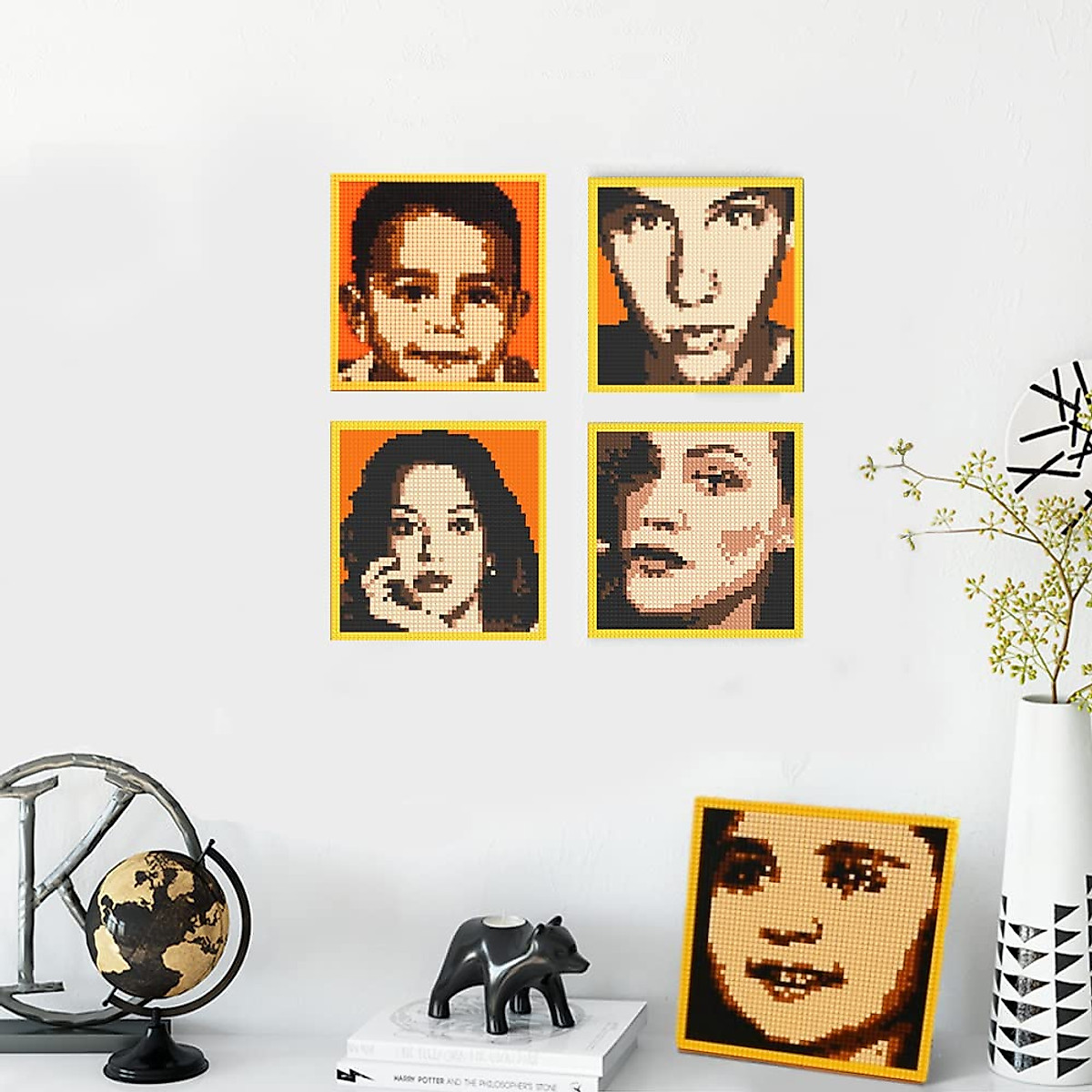 Personalized Mosaic Portrait Custom Building Kit for Adults Kids Micro Bricks Art Customized Your Own Photo Create Picture Unique Gift (Small/7.8"x7.8")