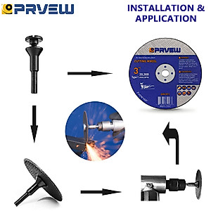 PRVEW 25-Pack 6 Inch Cut Off Wheels,6"x0.045"x7/8"Cutting Wheels, Angle Grinder Cutting Disc General Purpose Cut-Off Wheel(6-Inch)