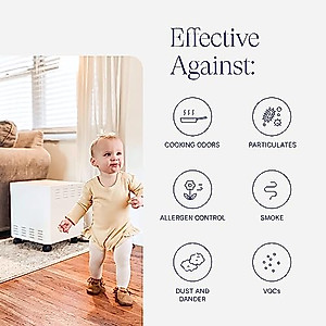 EnviroKlenz Home Air Purifier 1000 Sq Ft Standard, With HEPA filter (White) | Maximum Coverage, Minimum Noise | Eliminate Particles, Odors, Dust, Pet Dander, Allergies, Smoke, and More