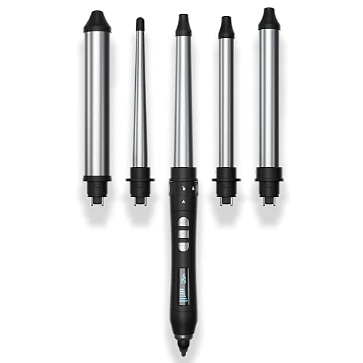 amika The Chameleon 5 Barrel Interchangeable Curling Kit, Black, 16 Oz