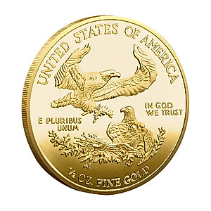 bestkai 2Pcs United State of American 2021 Statue of Liberty Eagle Coin Commemorative Coin Collection Gift Gold Silver 1 57inchX1 57inch