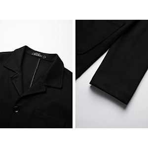 WZIKAI Men's Casual Sport Coat Jacket Regular Fit Lightweight Suit Jacket for Men Black M