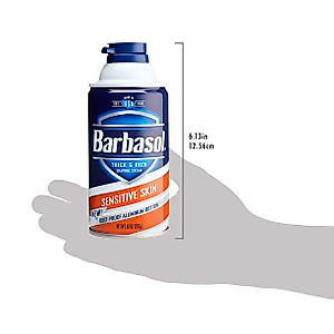 Barbasol Thick & Rich Shaving Cream, Sensitive Skin 10 oz ( Pack of 2)