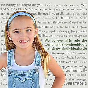 FROG SAC 6 PCS Tie Dye Headbands for Girls, Elastic No Slip Adjustable Rainbow Hair Bands for Girl Teens, Stretch Head Bands for Women, Cute Non Slip Hair Accessories Party Favors for Kids