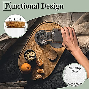 BDECOR Bedside Water Carafe Set, 25oz Bedside Carafe, Water Carafe with Cup, Lid and Coaster, Bedside Carafe and Glass Set