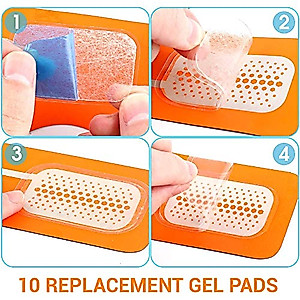 M MITLINK Abs Stimulator Abdominal Intelligent Muscle Toner Training Device 10 Extra Gel Pads Portable Fitness Workout Equipment for Men Women Home Office Equipment (Black)