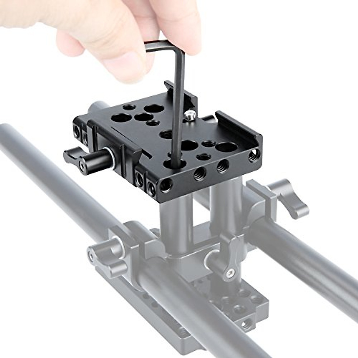 NICEYRIG Quick Release Base Plate Compatible with Manfrotto 577, 501, 504, 701 for DSLR Camera 15mm Rail Support System