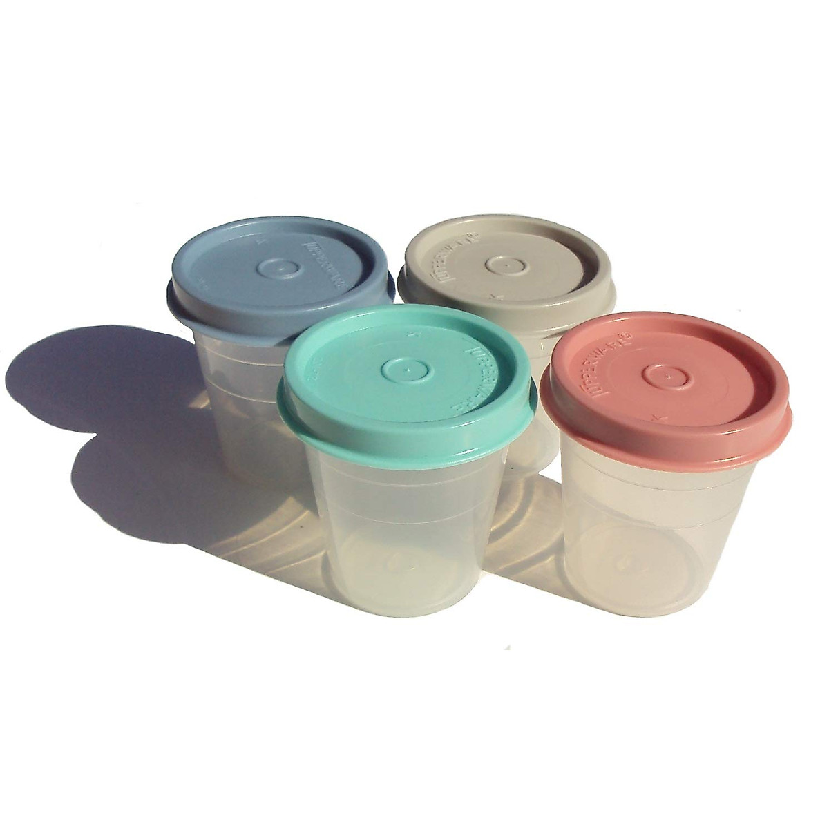 Vintage Tupperware Country Pastel Midgets Mini Containers Set of 4