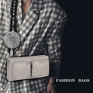 Small Crossbody Bag Leather Shoulder Bag for Women Stylish Designer Purses Retro Wallet Handbags with Coin Purse