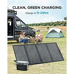 EF ECOFLOW Solar Generator DELTA Max (2000) 2016Wh with 220W Solar Panel, 6 X 2400W (5000W Surge) AC Outlets, Portable Power Station for Home Backup Outdoors Camping RV Emergency