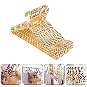 WODMB 1 Set 10 Pcs Coat Hangers Alloy Clothing Hangers Traceless Clothes Hangers