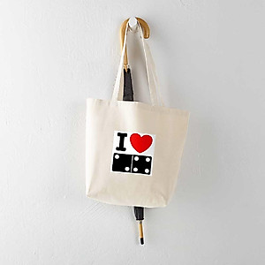 CafePress I Love Dominoes Tote Bag Canvas Tote Shopping Bag
