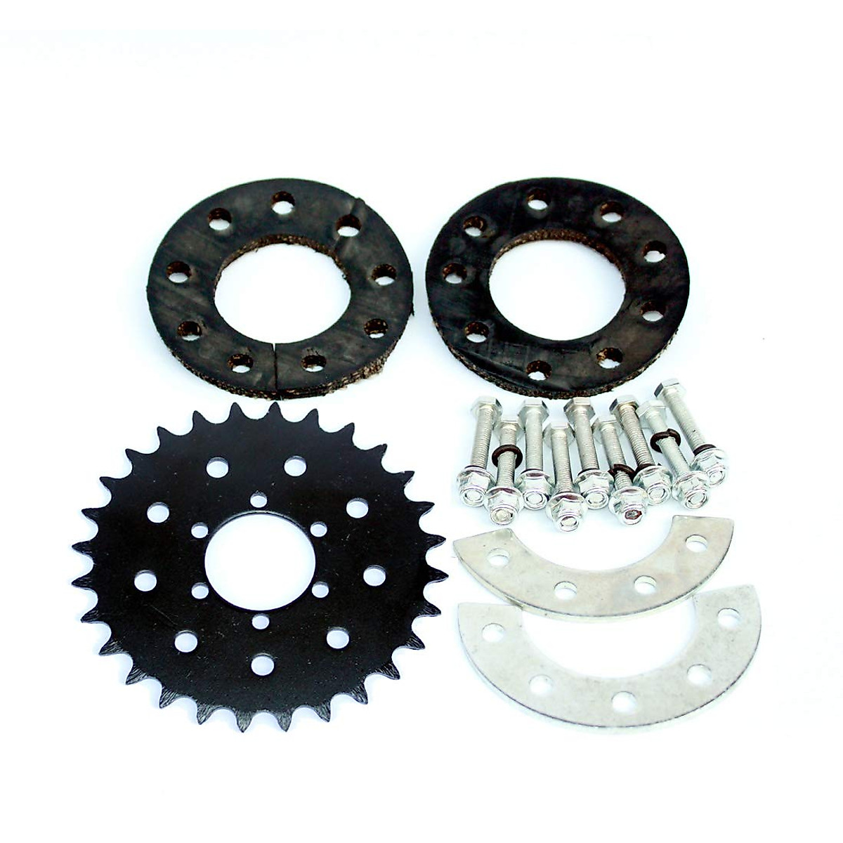 L-faster Bike Spoke Wheel Chainwheel 28T Bicycle Sprocket for Spokes Mount Electric Bike Left Drive Kit Replacement Parts Spokes Gear Set (kit 4)