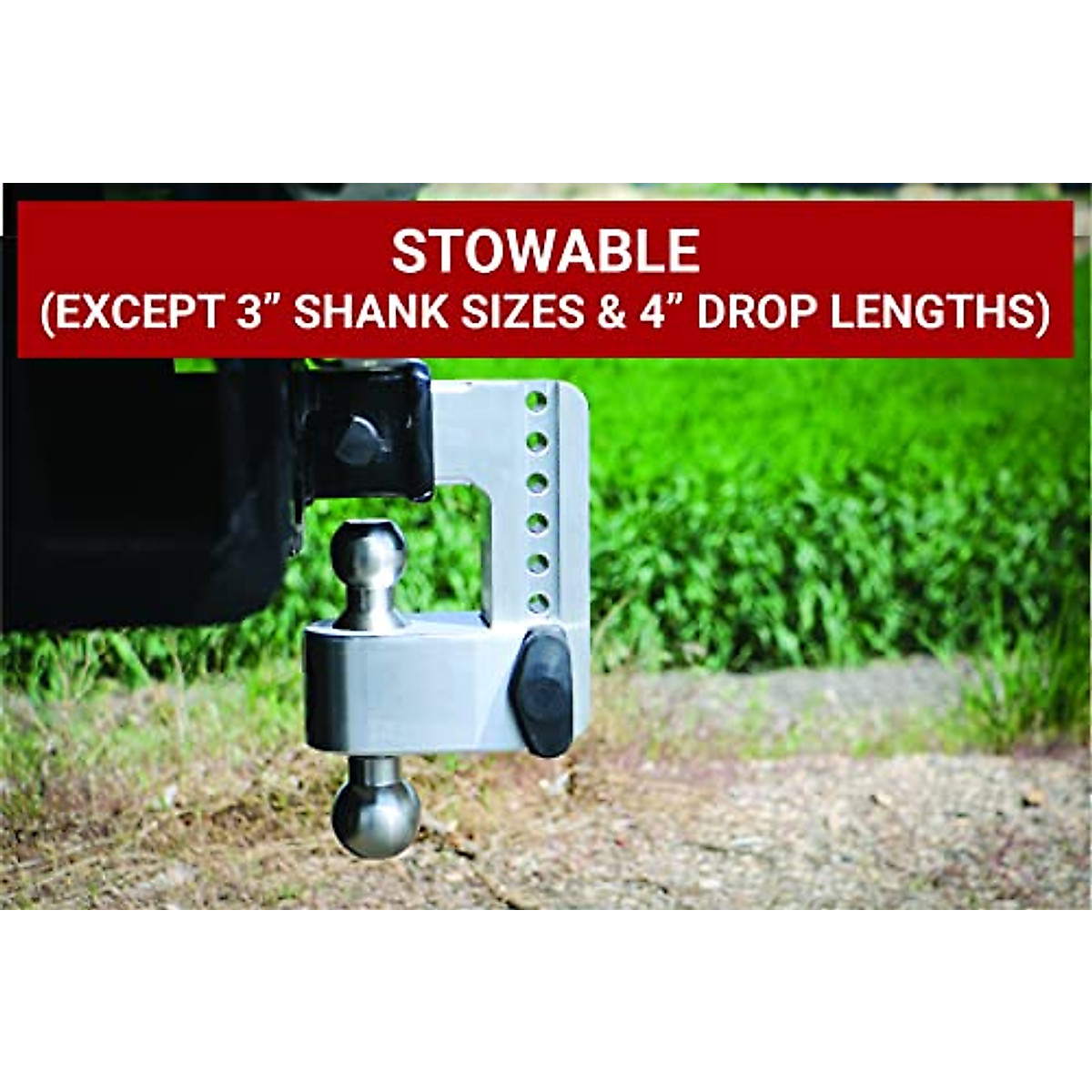 Weigh Safe Adjustable Trailer Hitch Ball Mount - 6" Adjustable Drop Hitch for 2.5" Receiver - Premium Heavy Duty Aluminum Trailer Tow Hitch w/ Stainless Steel Tow Balls (2" & 2 5/16") - 18,500 GTW