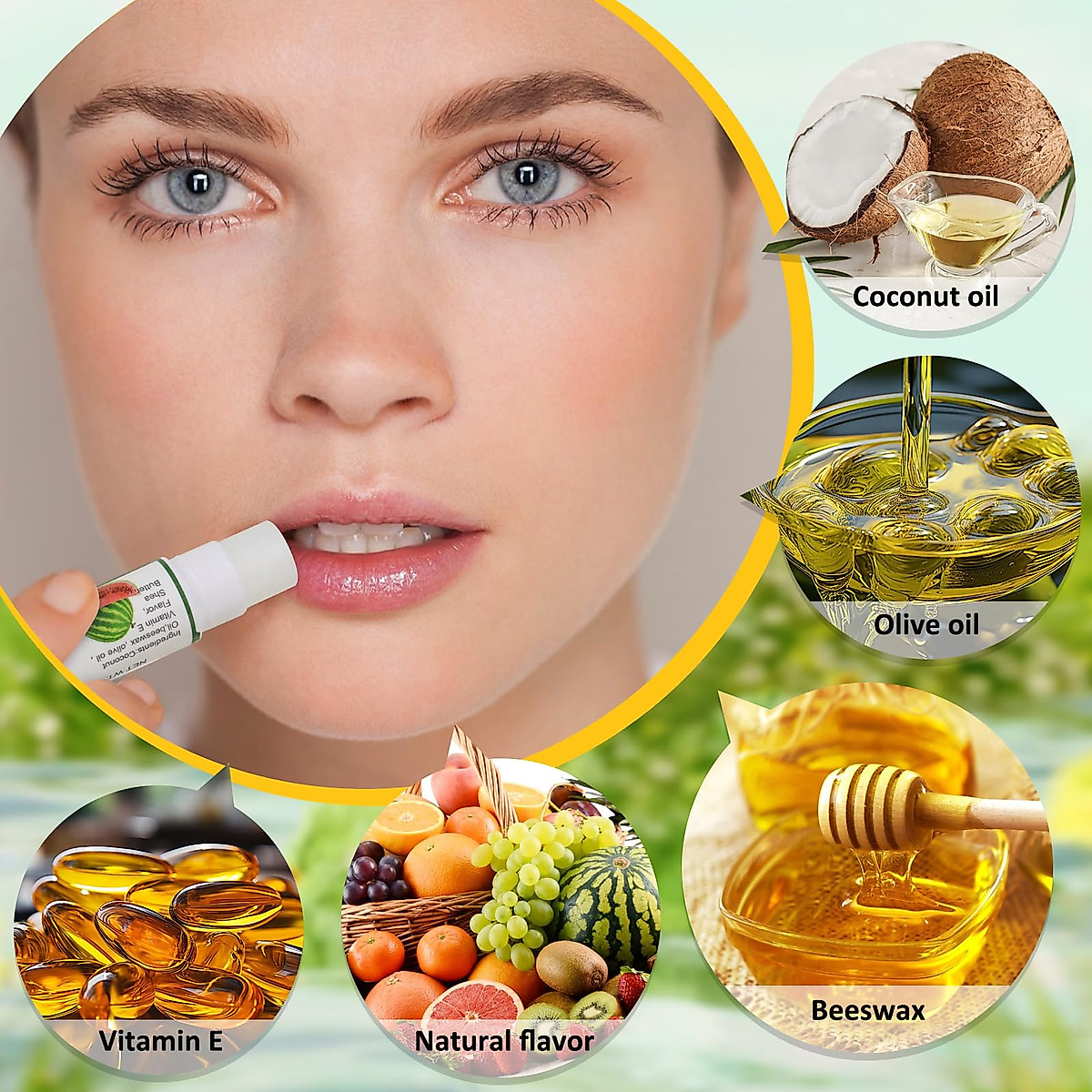 DMSKY 12 Pack Lip Balm, Natural Lip Balm Bulk with Vitamin E and Coconut Oil, Moisturizing Soothing Chapped Lips, Gifts for Women Stocking Stuffers Party Favors