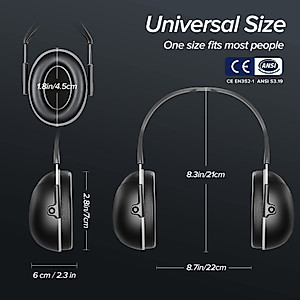 Onhear [2Packs 35dB SNR Hearing Protection Ear Muffs, Effective Ear Protection, Ear Muffs for Noise Reduction, Noise Cancelling Headphones for Autism, Safety Earmuffs for Shooting, Mowing, Hunting