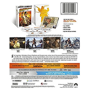 Indiana Jones 4-Movie Collection Limited Edition Steelbook [4K UHD + Digital Copy]