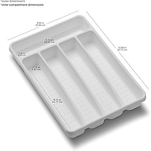 madesmart Value Mini Silverware Tray, White