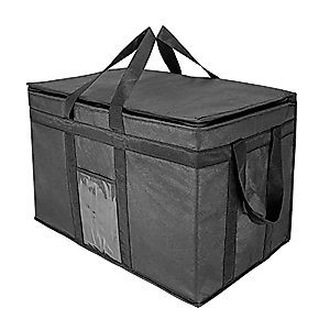 XXXL Large Insulated Cooler Bag , Double Zipper Food Delivery Bag , Styrofoam Cooler of Keep Food Cold or Hot , Easy To Clean , Ideal for Professional Food Groceries Delivery Restaurant