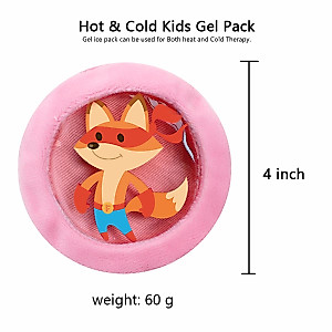 Boo Boo Ice Pack for Kids Injuries, Kids Ice Pack wit, Gel Cold Pack Toddler Ice Pack with Soft Cover Baby, Kid's Pain Relief, Fever, Wisdom Teeth, First Aid, Head, Neck, Arms, Legs Injuries (5 Pack)