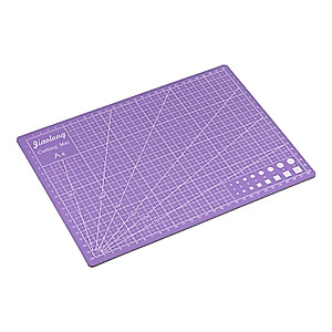 HARFINGTON A4 Self-Healing Cutting Mat 12"x9" Double-Sided Craft Cutting Board for DIY Art Work Sewing Cutting, Purple