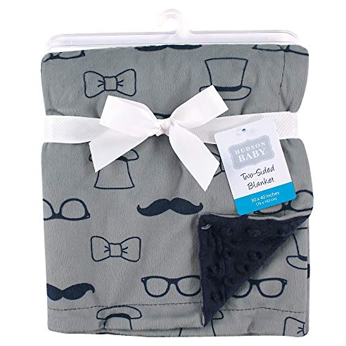 Hudson Baby Unisex Baby Plush Mink Blanket, Gentleman, One Size