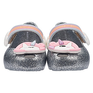 mini melissa Girl's Mini Ultragirl Unicorn (Toddler/Little Kid) Silver Glitz 7 Toddler M