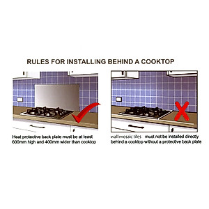 FARONZE Kitchen Mosaic Wall Tiles Peel and Stick Self-Adhesive DIY Backsplash Stick-on Vinyl Wall Tiles for Kitchen and Bathroom 12" X 12" Each, 4 Sheets Pack (Burgundy)