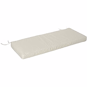 Hruile Waterproof Bench Cushion Chair Pad Seat Pad for Indoor Outdoor, Outdoor Seat Cushion Mat Settee Cushion for Garden Long Bench Patio Furniture Swing Chair,43x18x3in,Beige