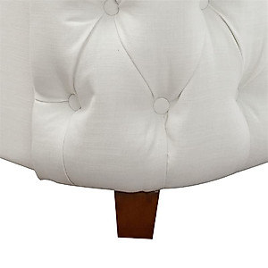 Jennifer Taylor Home Brooklyn King Tufted Panel Bed Headboard and Footboard Set, Antique White Polyester