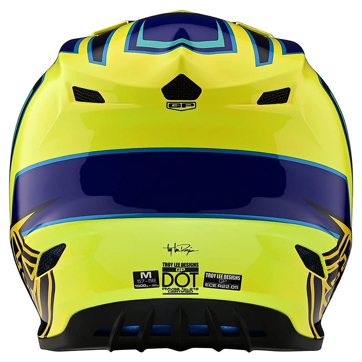 Troy Lee Designs GP Mono Youth Motocross Helmet- Full Face Offroad Motocross Motorcycle Dirt Bike ATV Powersports Dual Sport Racing Helmet - Boys Girls Kids (Yellow, LG)