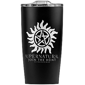 Supernatural Anti Possession Symbol Stainless Steel Tumbler 20 oz Coffee Travel Mug/Cup, Vacuum Insulated & Double Wall with Leakproof Sliding Lid | Great for Hot Drinks and Cold Beverages