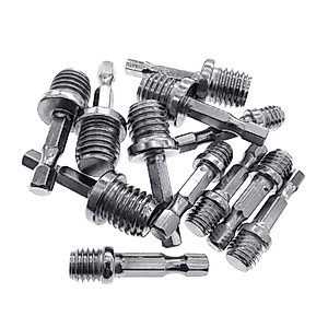 HUIFACAI 2 Pcs/Set M14 Hexagon Connecting Rod Adapter Drill Chuck 1/4 Connecting Rod Stainless Steel Parts 1/4 Connecting Rod Adapter Drill Chuck M14 2x Stainless Steel