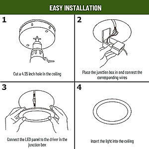 12 Pack Recessed Lighting 4 Inch with Junction Box, 5CCT 4 Inch LED Recessed Lights Dimmable 2700K/3000K/4000K/5000K/6000K, 9W 700lm Ultra Thin Recessed Lighting - ETL and Energy Star Certified