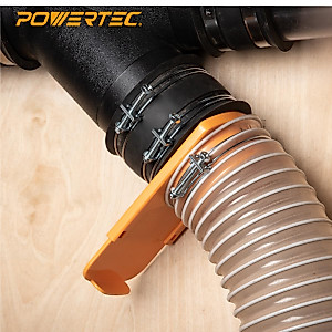 POWERTEC 70101 4 Inch Double Wire Hose Clamp with bolt, Adjustable Hose Clamps for Dust Collector, Dust Collection Hose and Dryer Vent Hose, Pipe Clamp, Worm Gear Clamp, 5 pack (Color May Vary)